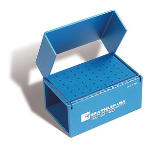 A812BLUE Aluminum Bur Block 48-Hole Endo