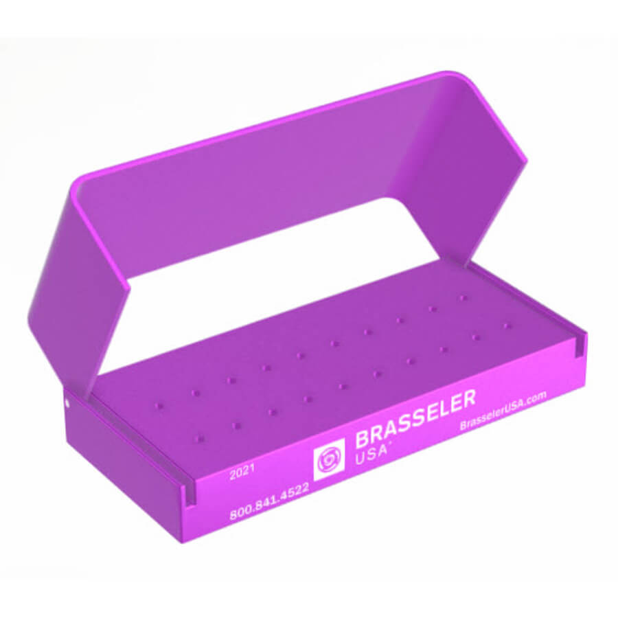 3DA631PURPLE Aluminum Bur Block 20FG