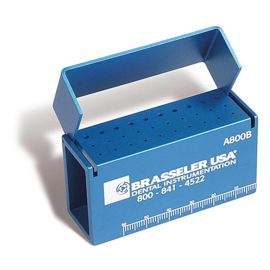 A800BLUE Aluminum Endo Bur Block