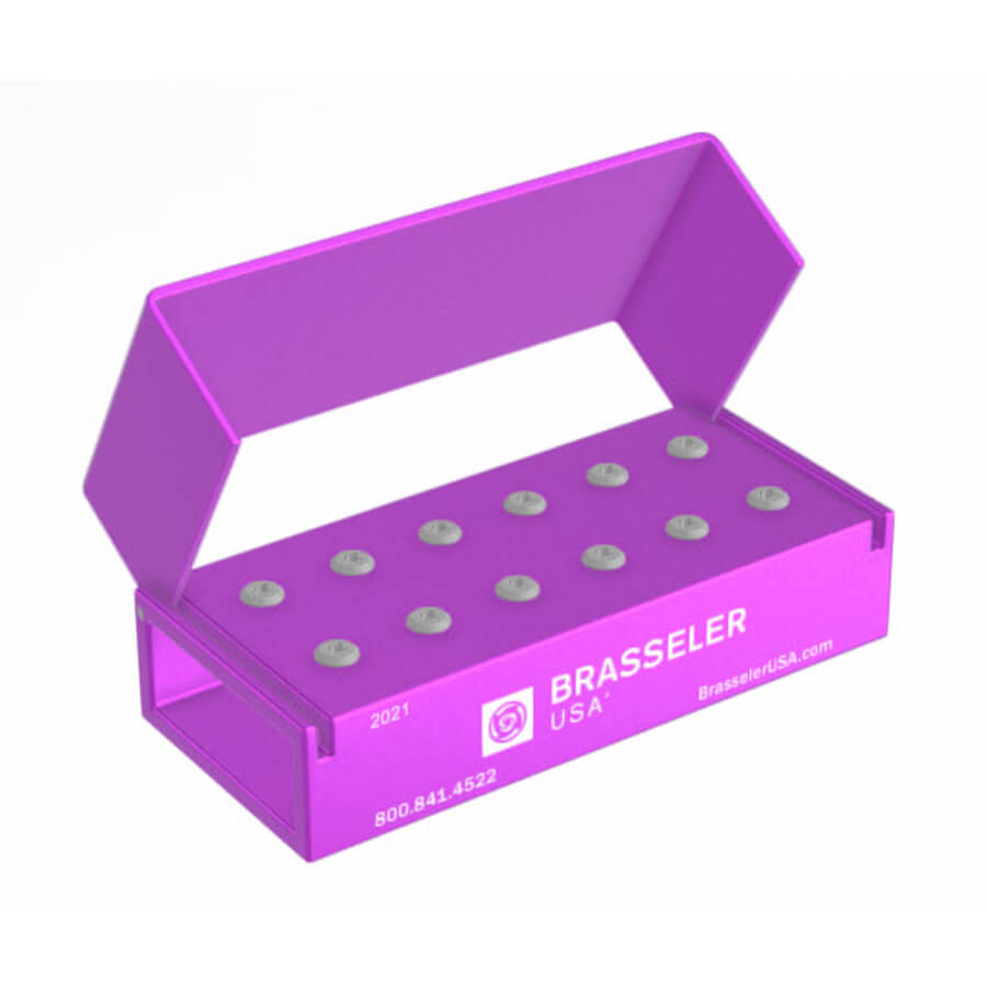 3DAS628PURPLE Silicone Aluminum Bur Block 12FG/RA